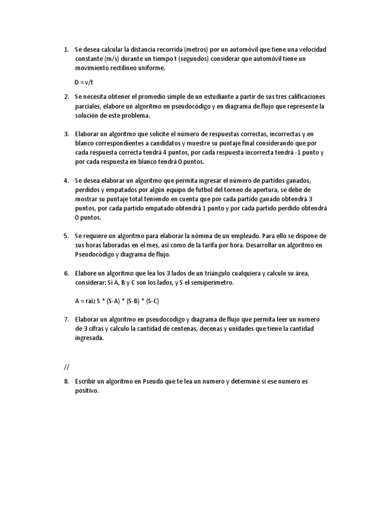 Ejercicios Resueltos de Algoritmos | PDF | Algoritmos | División (Matemáticas)