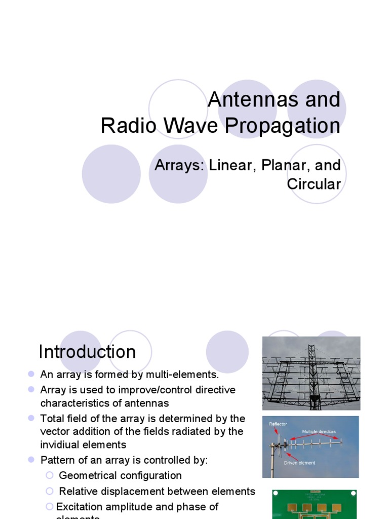 Antennas and Radio Wave Propagation: Arrays: Linear, Planar, and ...