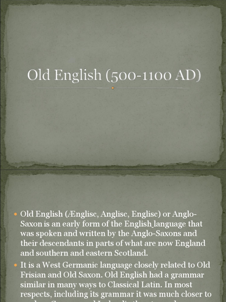 Old English 500 1100 AD | PDF | Anglo Saxons | Medieval England
