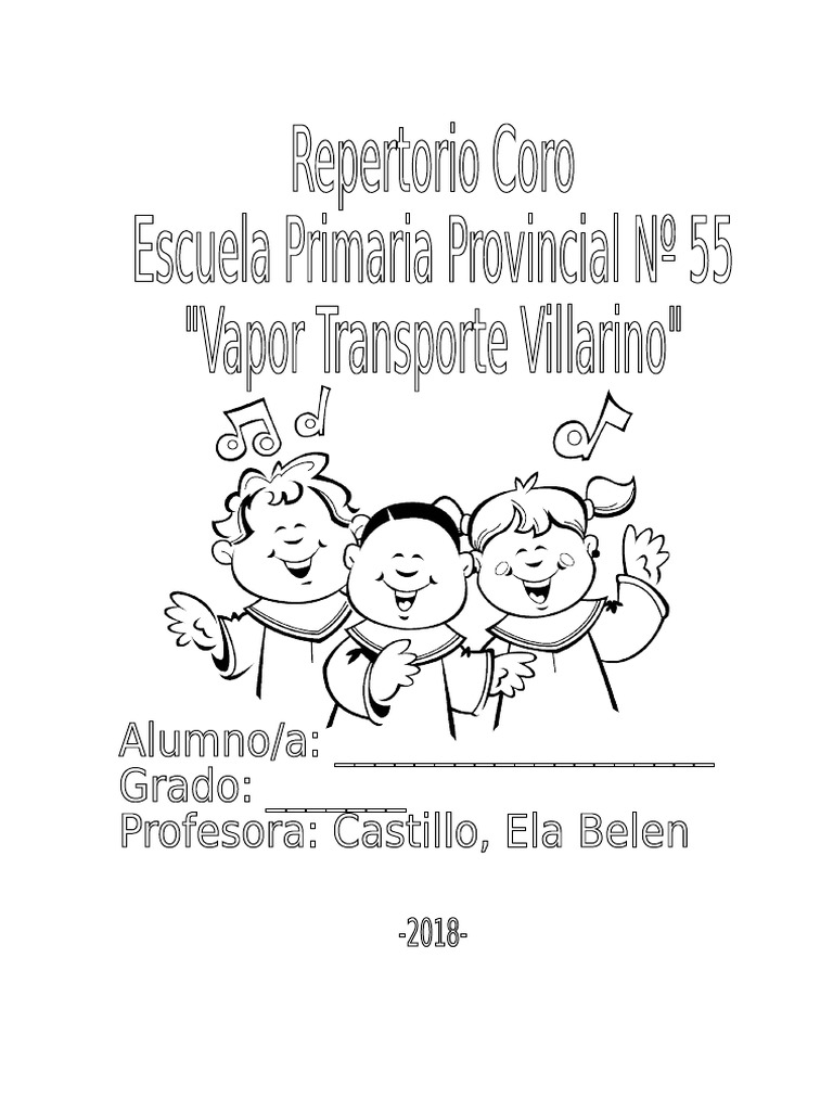 Repertorio Coro Escolar | PDF