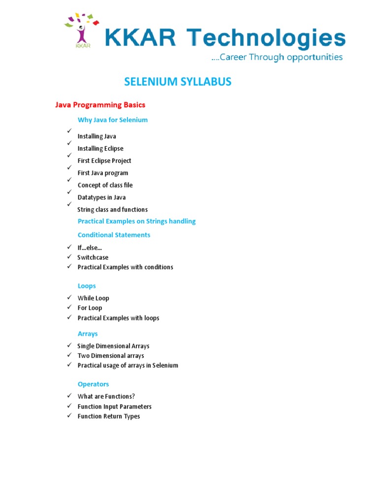Selenium | PDF | Selenium (Software) | Software Testing
