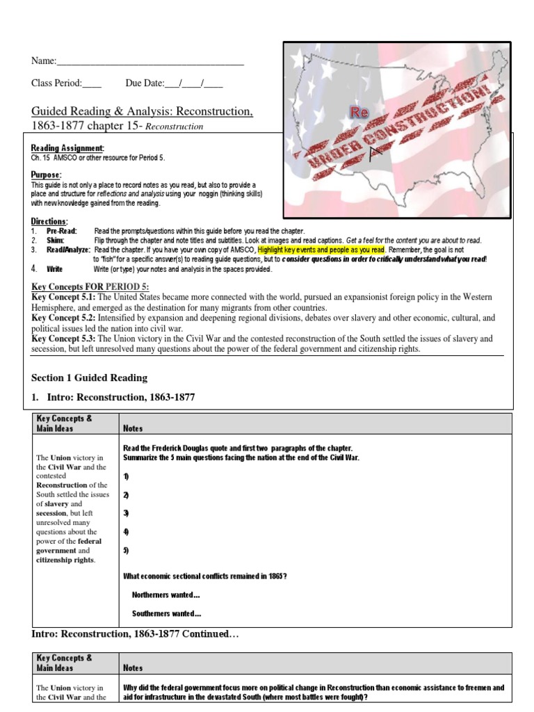 Amsco Chapter 15 | PDF | Reconstruction Era | Abraham Lincoln