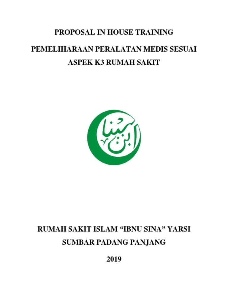 Proposal in House Training PPM k3rs | PDF