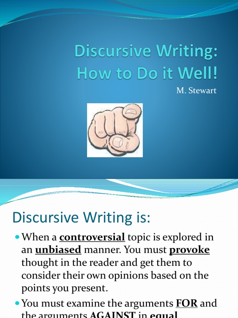 Discursive Writing Guide | PDF | Essays | Argument