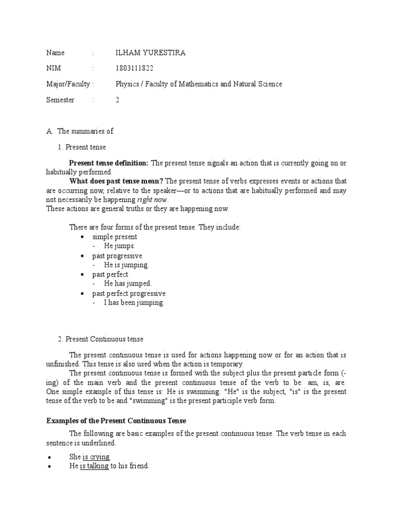 English Homework | PDF | Perfect (Grammar) | Grammatical Tense