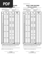 Daily Downtime Record | PDF