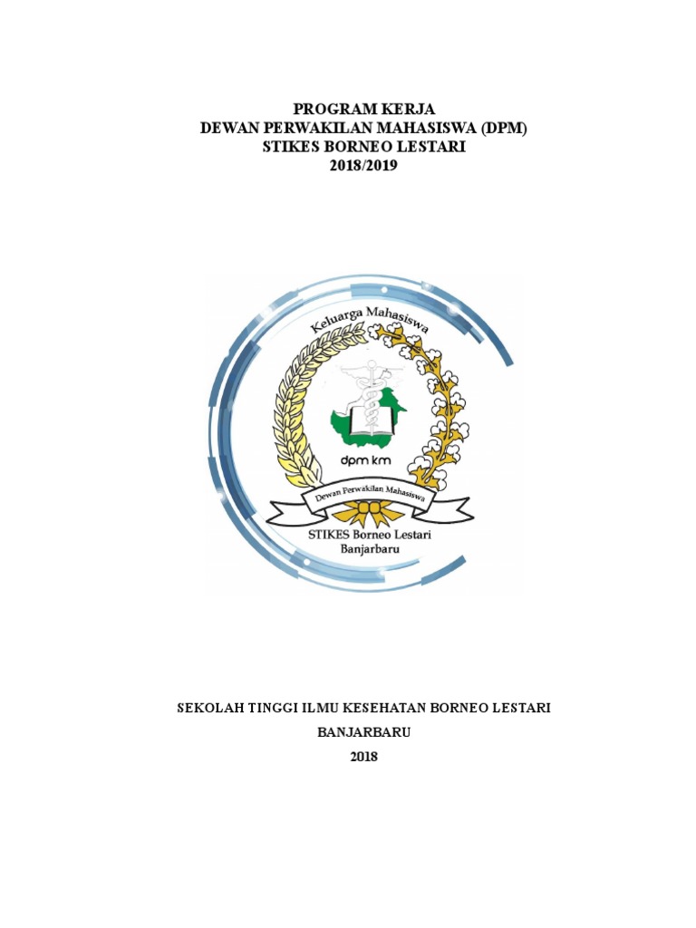 Program Kerja Dewan Perwakilan Mahasiswa (DPM) Stikes Borneo Lestari 2018/2019 | PDF