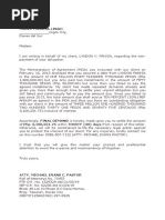 1 BP22 Demand Letter Notice of Dishonor - FORMAT | PDF | Law