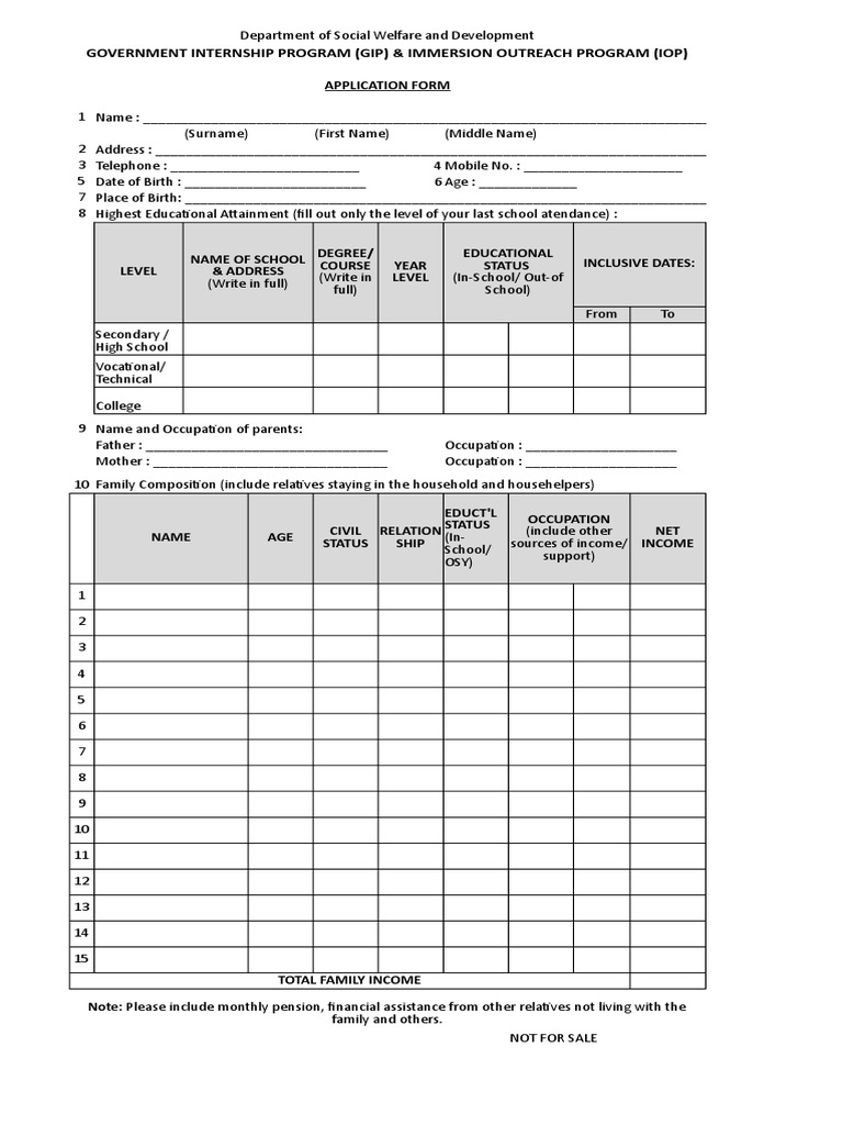 Government Internship Program (Gip) & Immersion Outreach Program (Iop ...