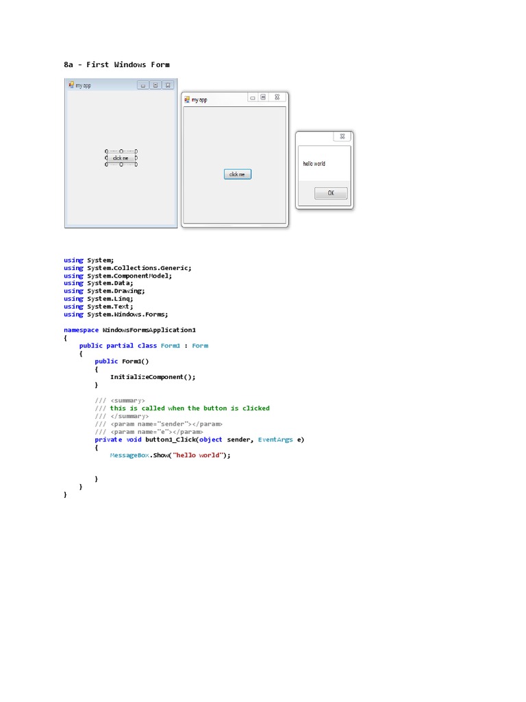 8a First Windows Form Using Using Using Using Using Using Using 5490