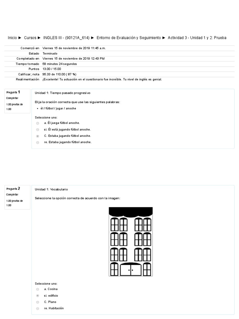 Actividad 3 - Unidad 1 y 2 - Prueba | PDF | Idiomas | Deportes