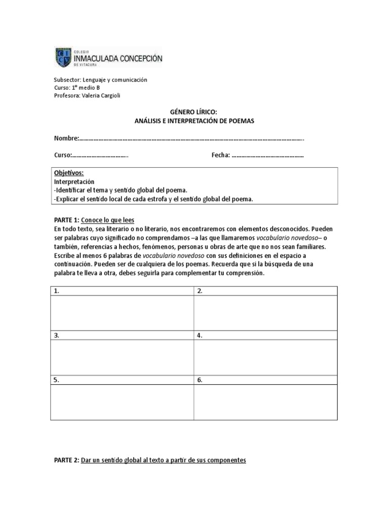 Análisis de Poemas para Estudiantes | PDF | Amor | Ciencia cognitiva