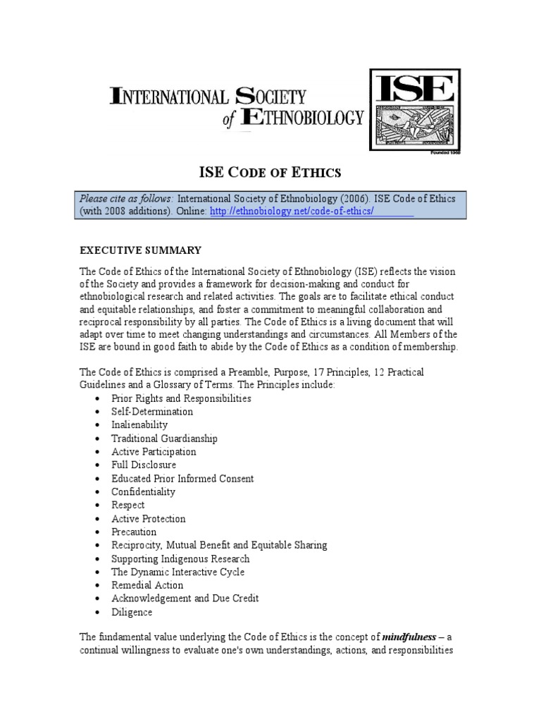 Principles of Ethnobiology PDF | PDF | Informed Consent | Ethnobiology