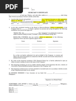 Secretary's Certificare - BIR eCAR Application | PDF | Title (Property ...