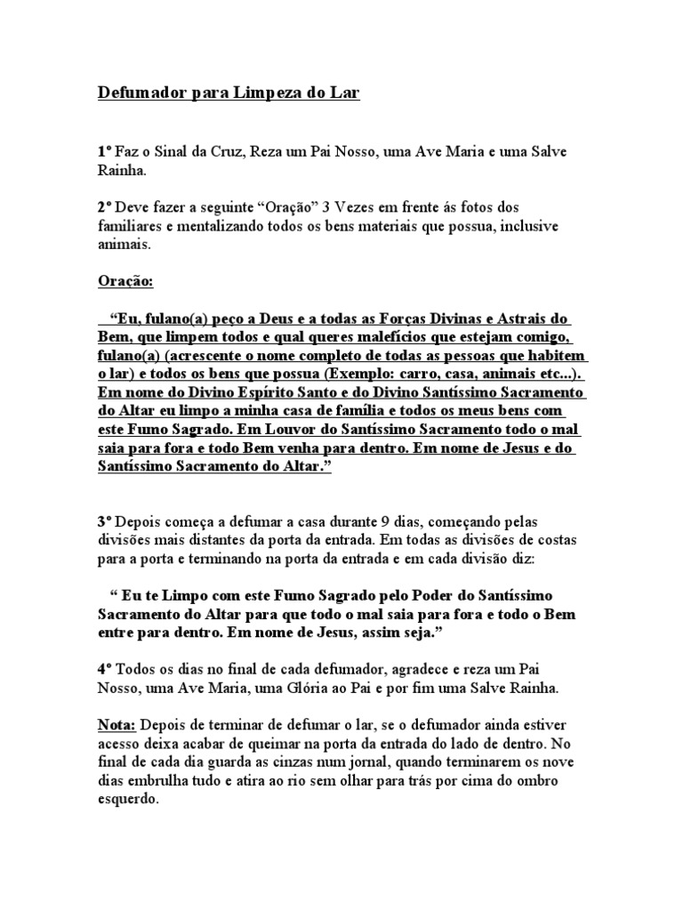 Defumador para Limpeza Do Lar | PDF