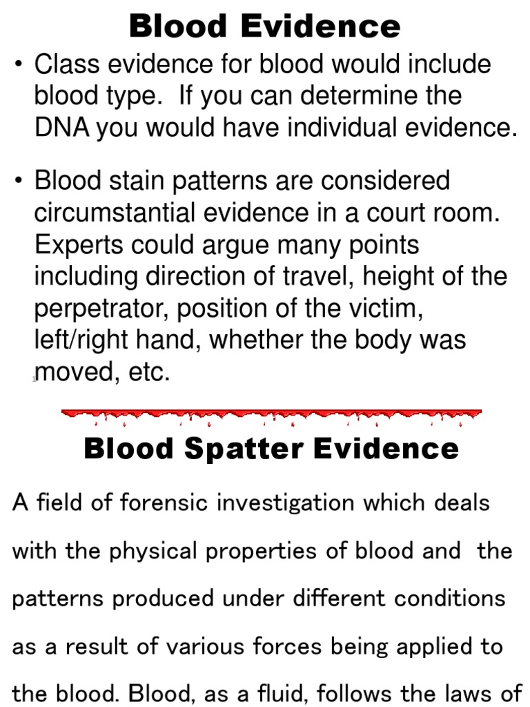 Bloodstain Pattern | PDF | Drop (Liquid) | Applied And ...