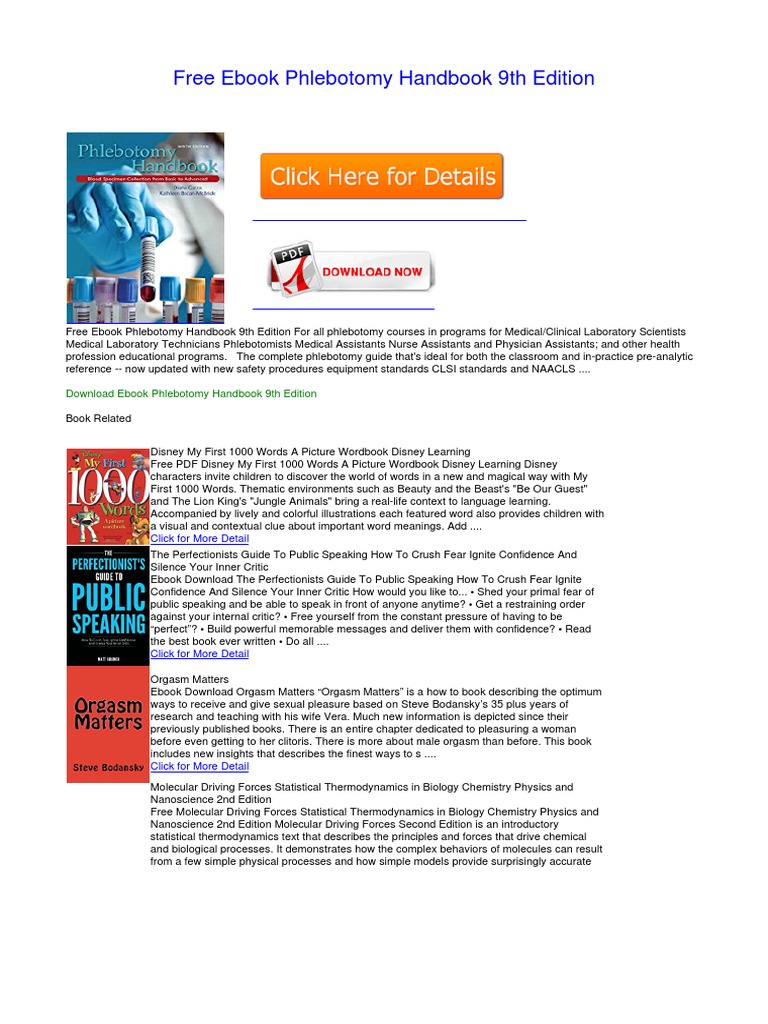 Phlebotomy Handbook | PDF | Digital Millennium Copyright Act ...