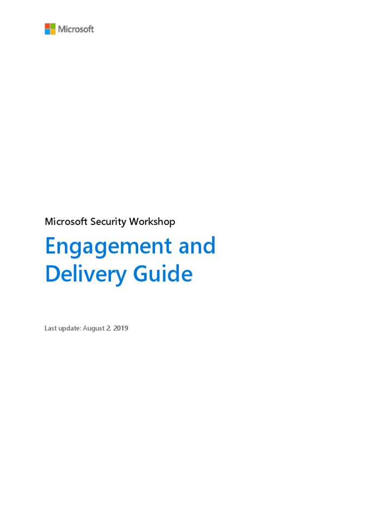 START HERE - Microsoft Security Workshop - Engagement and Delivery Guide | PDF | Computer ...