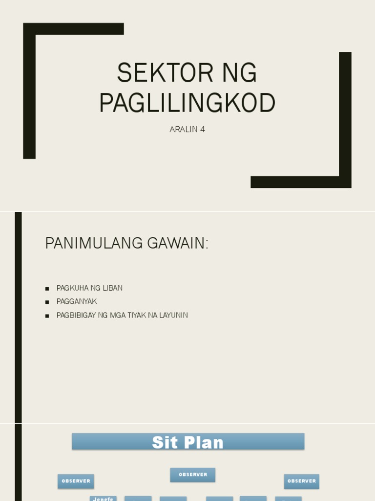 Sektor NG Paglilingkod | PDF