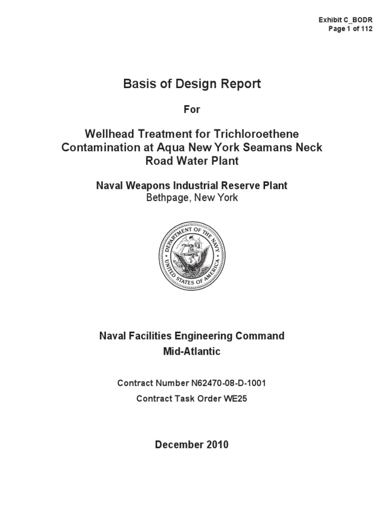 Basis of Design Report | PDF | Sewage Treatment | Sanitary Sewer