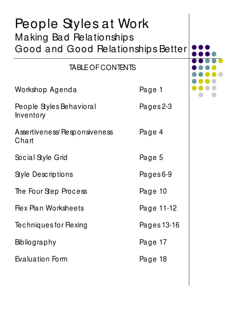 People Styles at Work | PDF | Psychology | Psychological Concepts