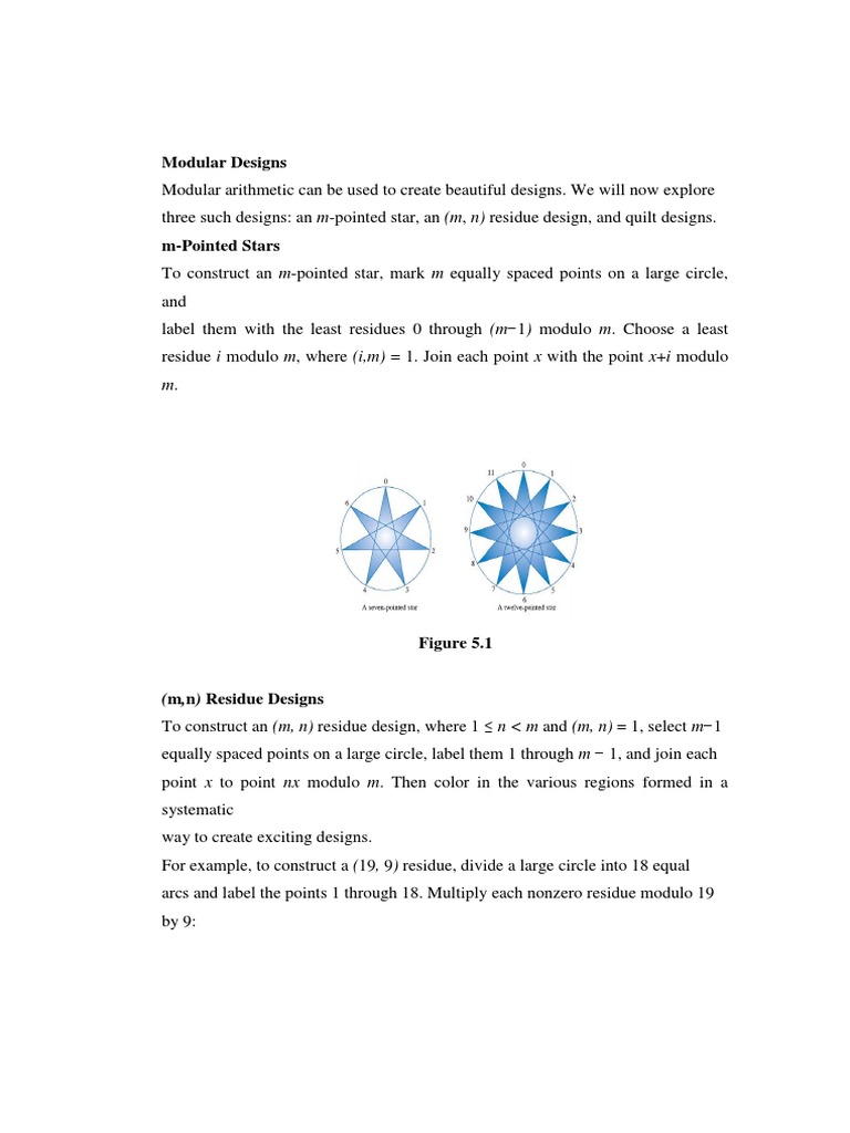 Modular Designs: (M, N) Residue Designs | PDF | Algebra | Numbers