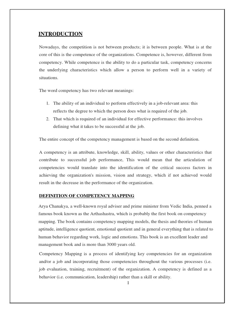 Competency Mapping | PDF | Succession Planning | Competence (Human ...