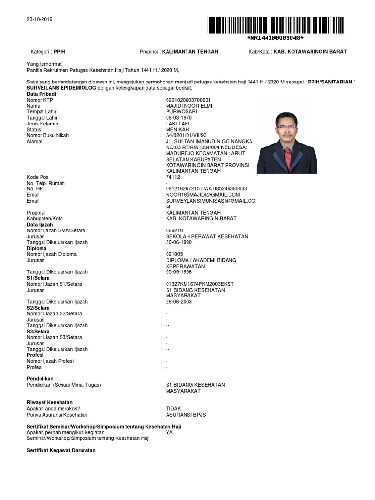 Formulir Haji PPIH Nov | PDF