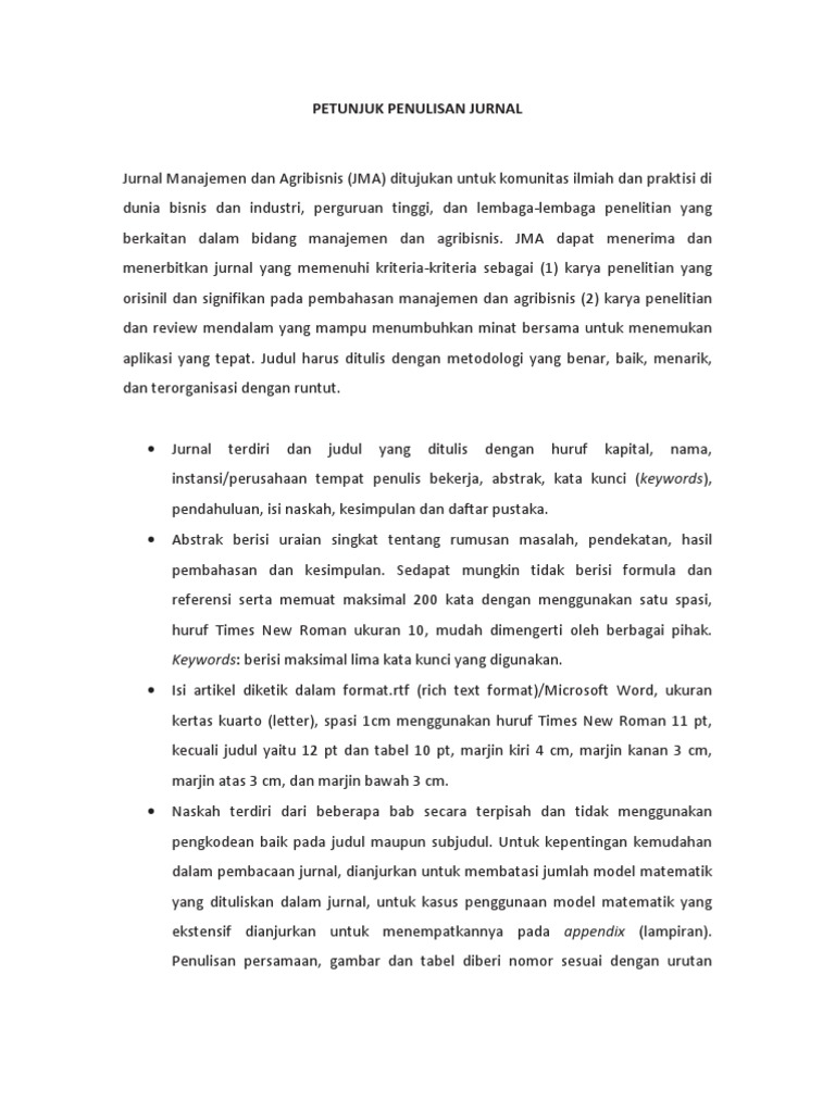Contoh Penulisan Jurnal | PDF