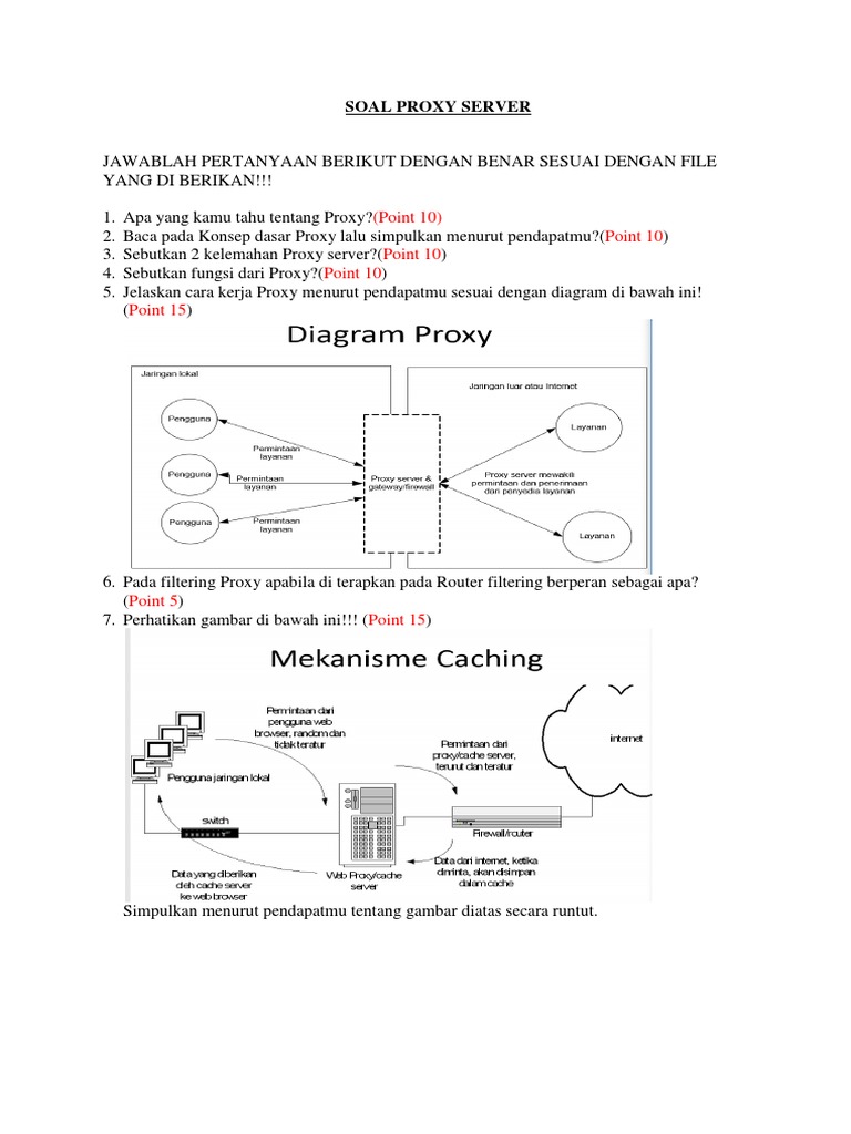 Soal Proxy Server | PDF | Komputer