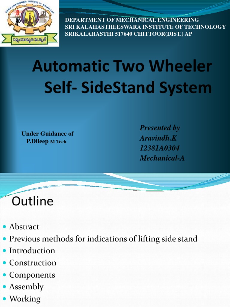 Automatic Side Stand System | PDF | Axle | Machines