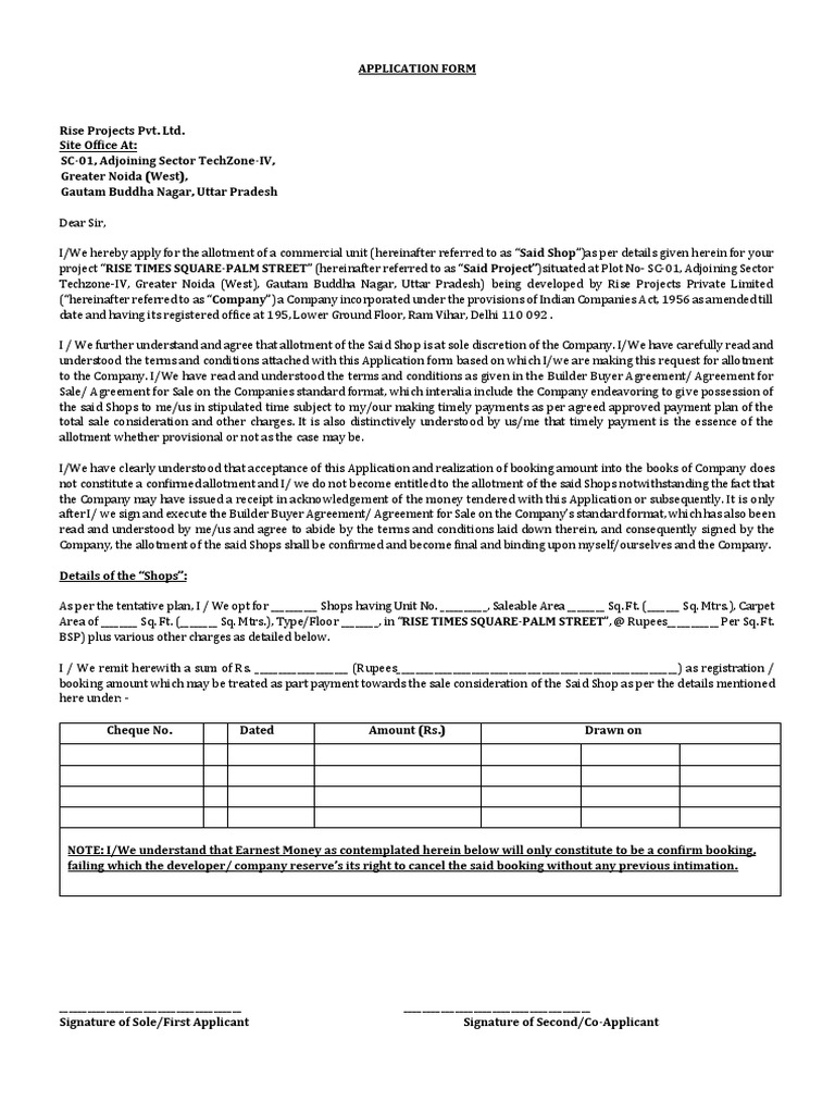 Application Form - Rise Times Square | PDF | Identity Document | Taxes