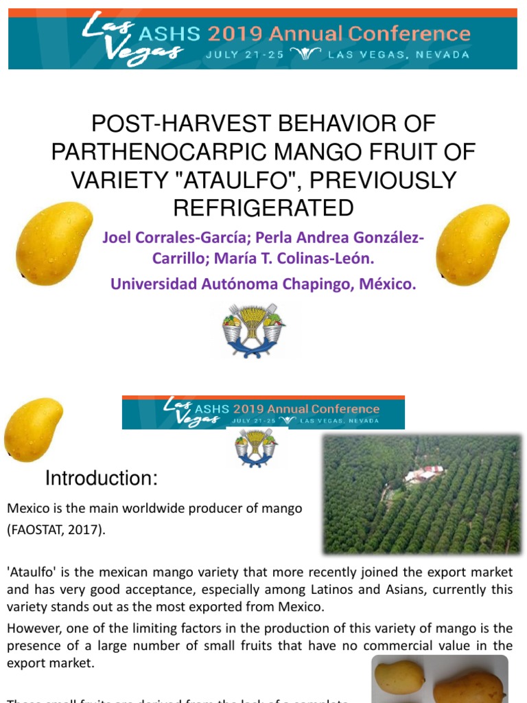P-Harvest Behavior of Parth Mango Fruit of Var V Recortada 10 Jun | PDF ...