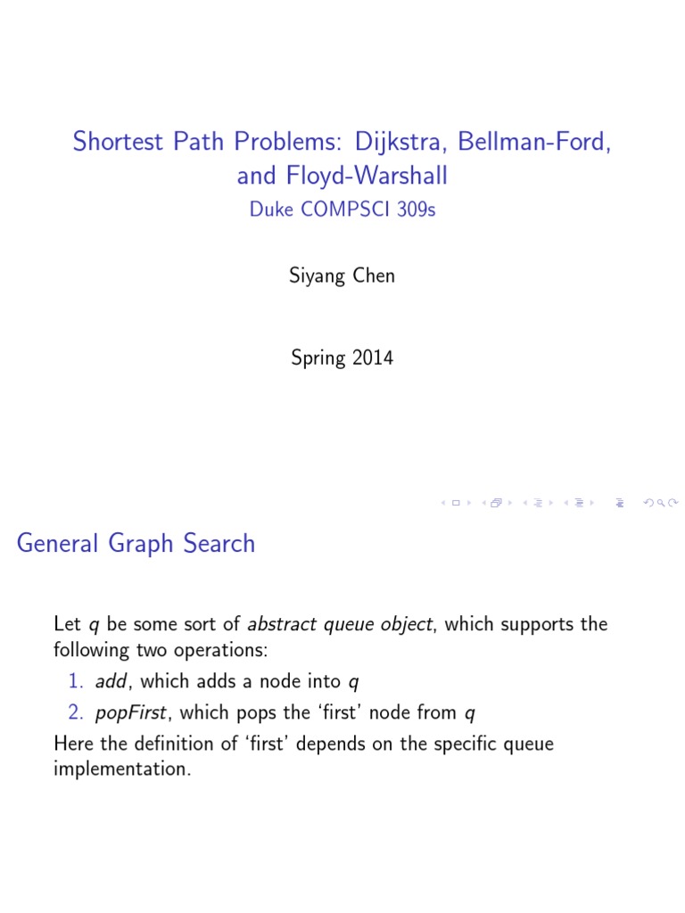 Shortest Path Algorithms | Download Free PDF | Theoretical Computer ...