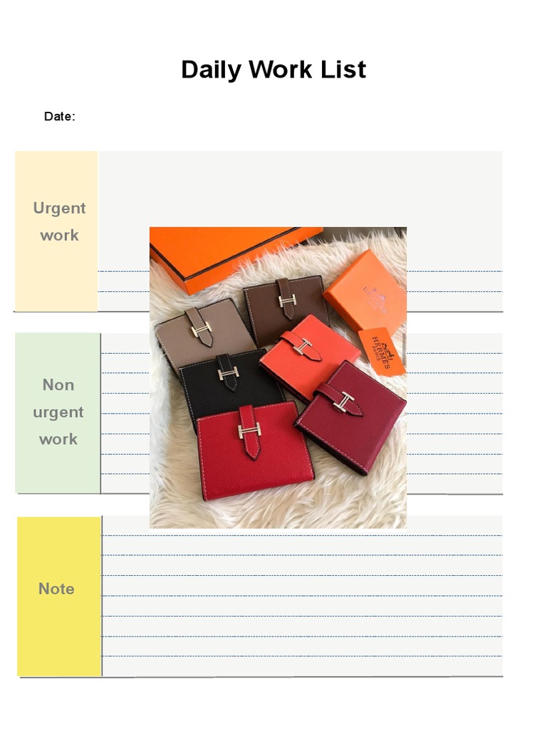 Daily Work List | PDF