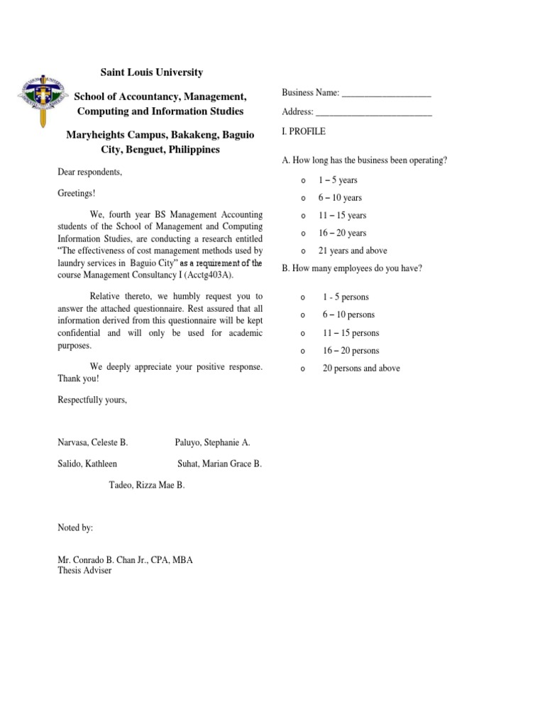 Process Costing Questionnaire Proper | PDF | Cost Accounting | Economies