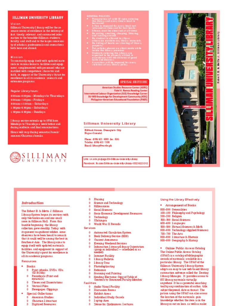 General Policies:: Silliman University Library | PDF | Libraries ...