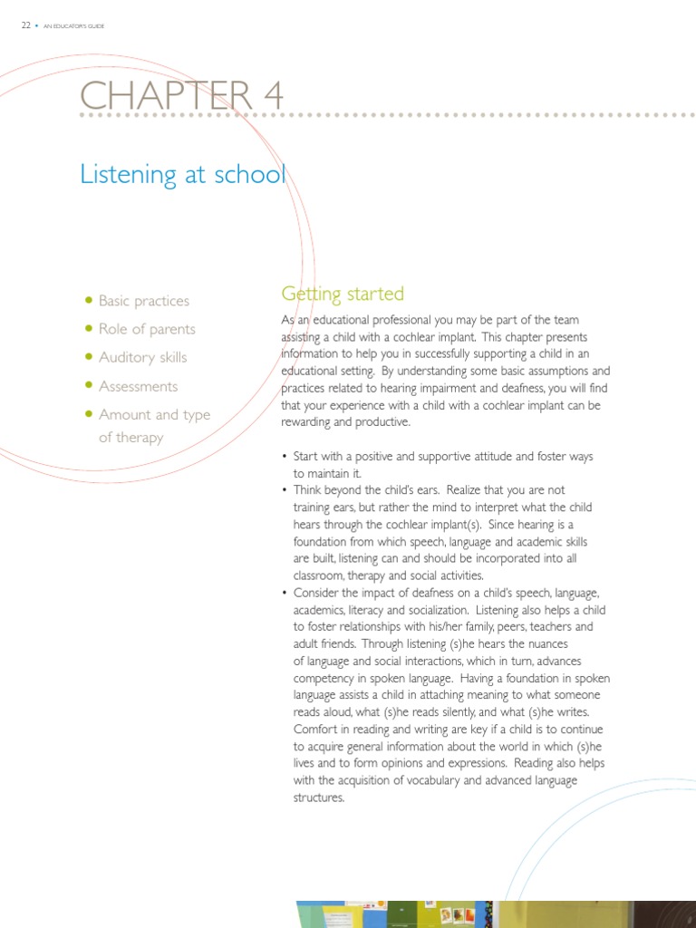 Listening at School | PDF | Hearing Loss | Sound