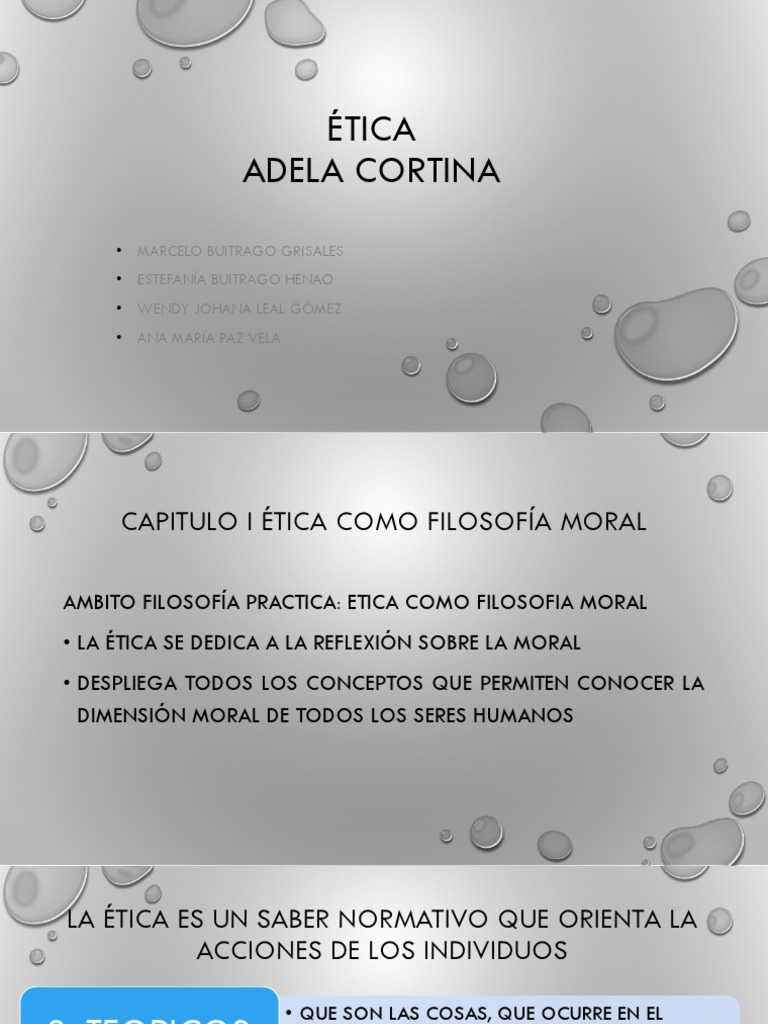 ética De Adela Cortina Capitulos 1 Y 2 Pdf Moralidad Estereotipos