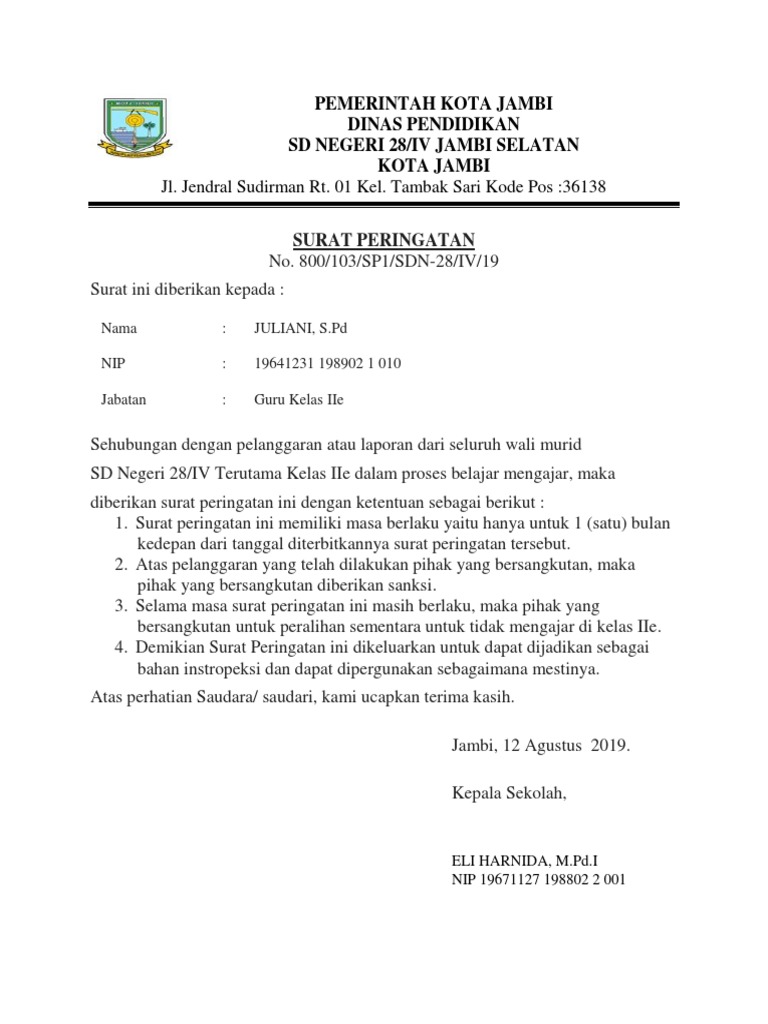 Surat Teguran | PDF