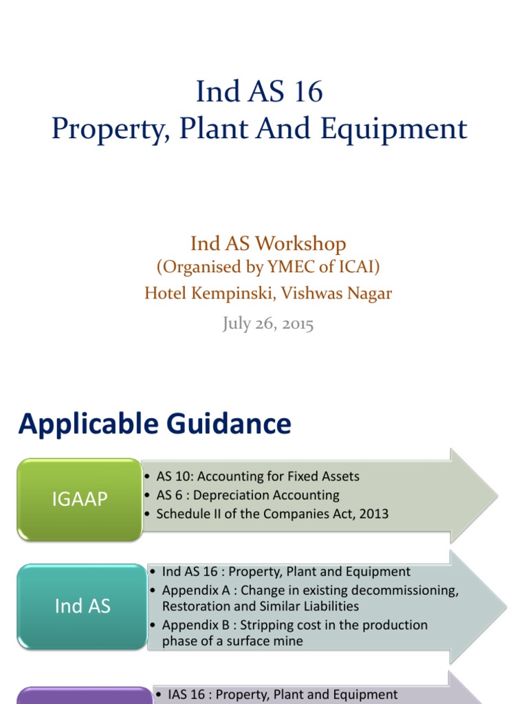 Ind As 16 | PDF | Depreciation | Fixed Asset