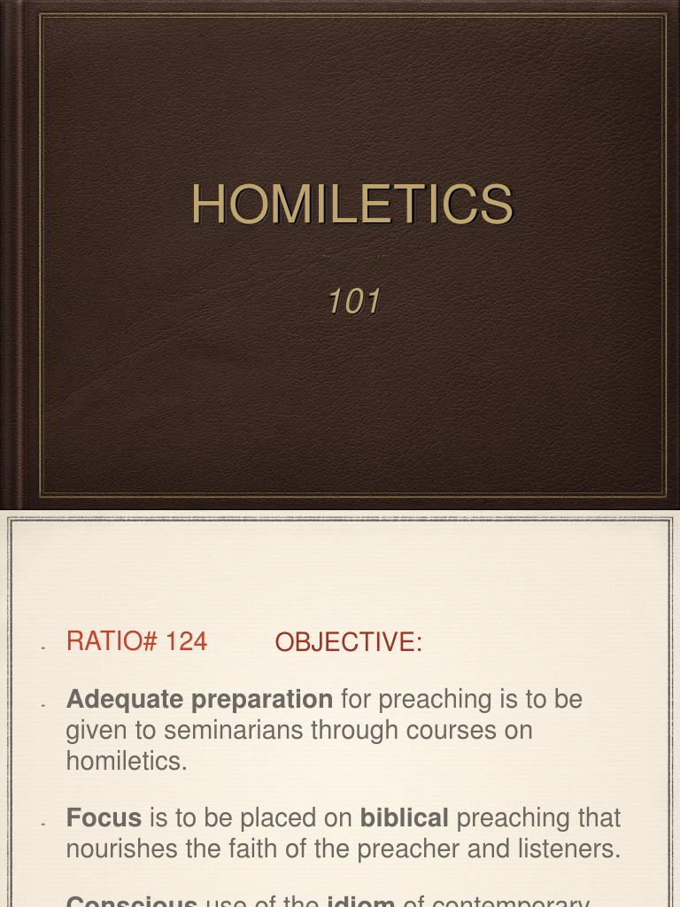 Homiletics 101 | PDF | Revelation | God
