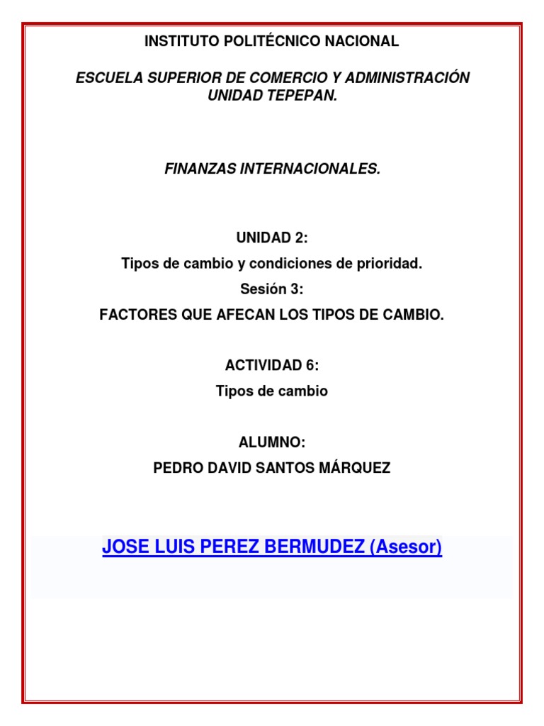 U2A6 | PDF | Yen japonés | Peso mexicano