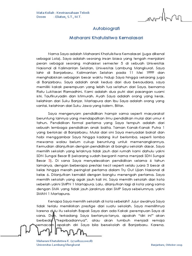 Autobiografi | PDF | Pengembangan Diri