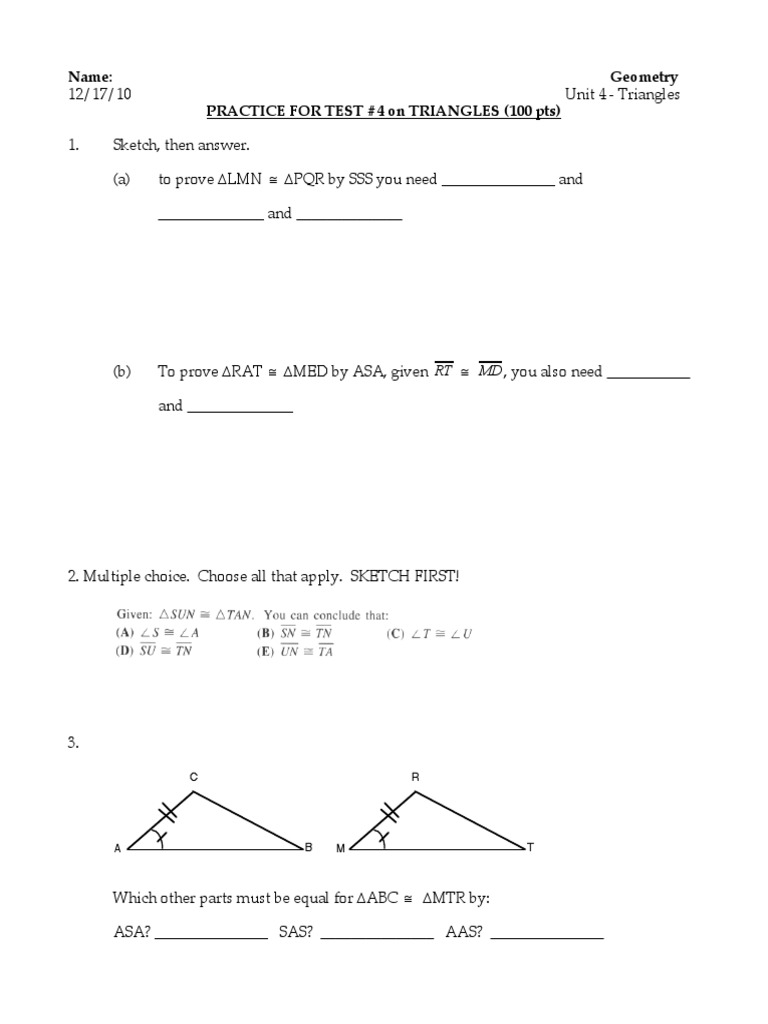 Triangle Test Prep Guide | PDF | Teaching Methods & Materials | Science ...