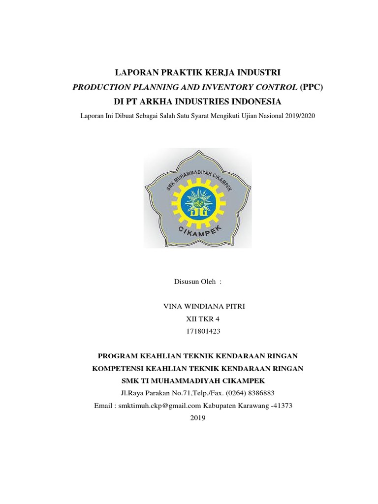 Laporan Praktik Kerja Industri | PDF