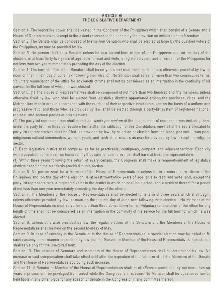 Phil Consti Art 6-8 | PDF | Presidents Of The United States | American ...