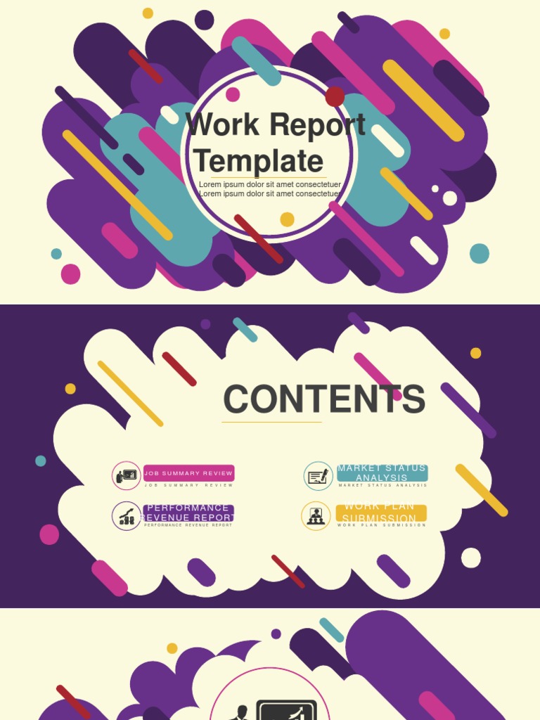 Work Report Template: Lorem Ipsum Dolor Sit Amet Consectetuer Lorem ...