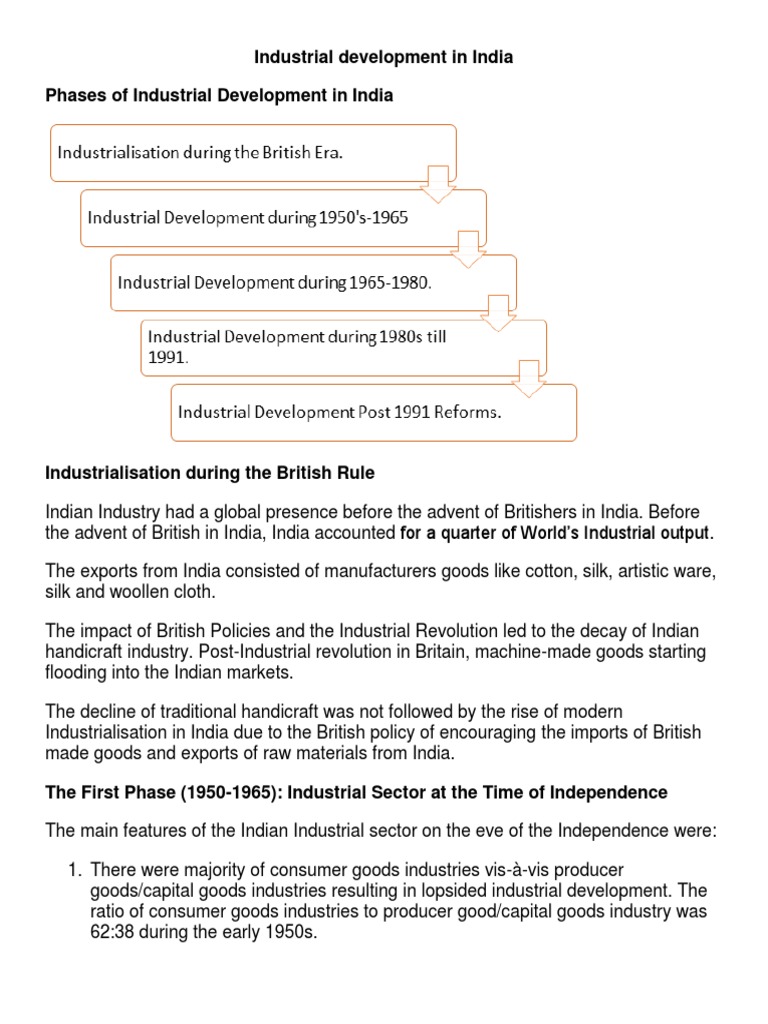 Industrial Development in India | PDF | Industrial Revolution ...