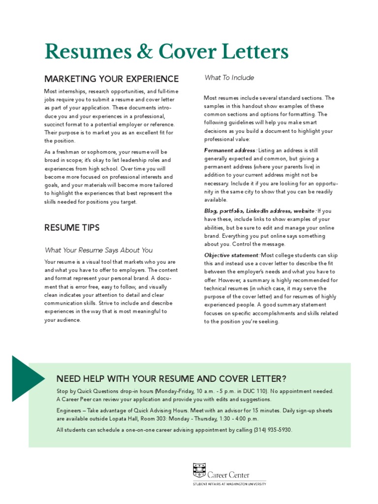 Resume & Cover Letter Guide | PDF | Résumé | Mechanical Engineering